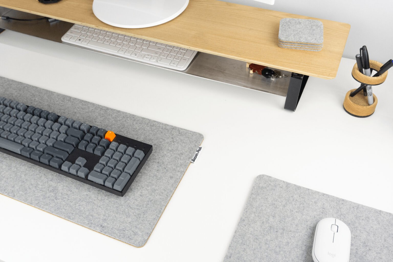 Wool Felt Mouse Pad - Anti Slip Cork | BeaverPeak